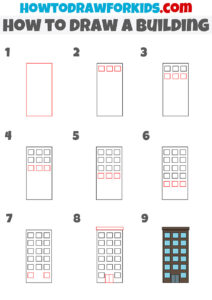 How to Draw a Building - Easy Drawing Tutorial For Kids