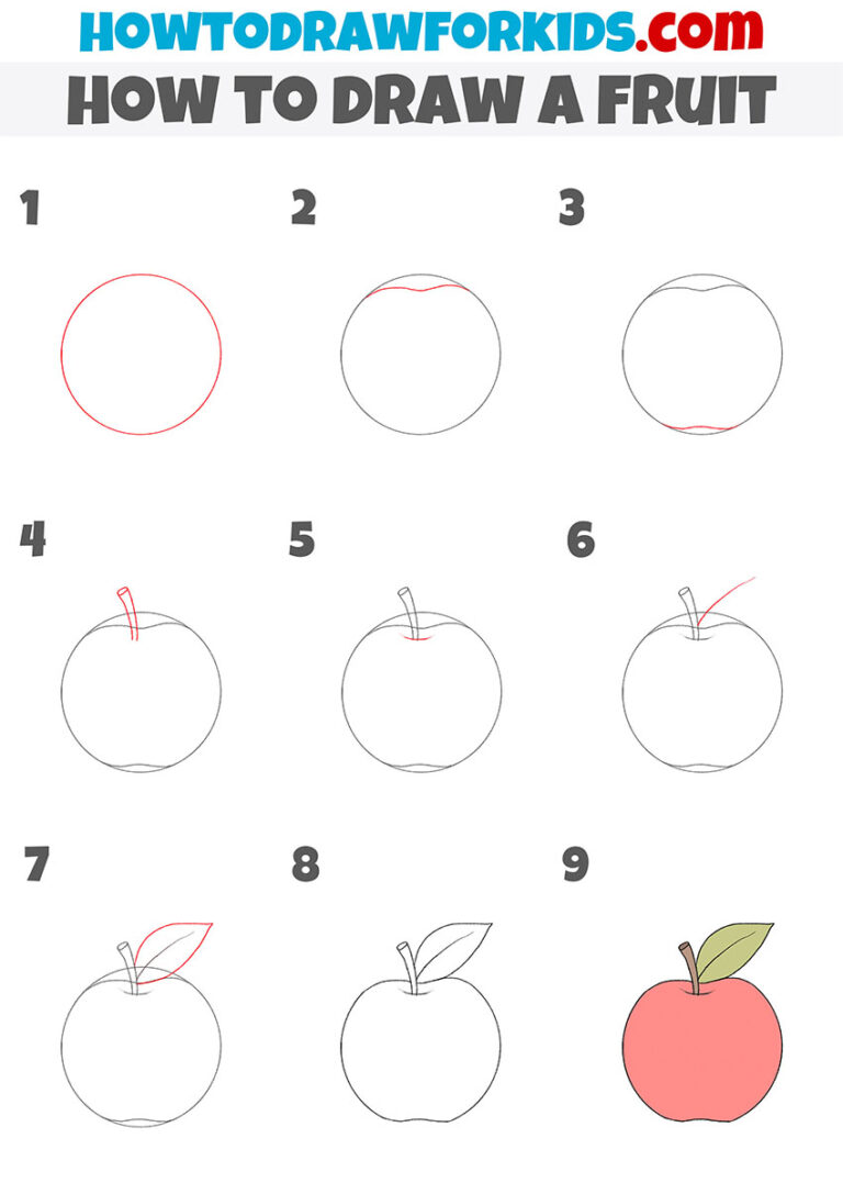 How to Draw a Fruit - Easy Drawing Tutorial For Kids