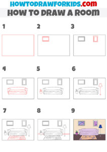 How to Draw a Room - Easy Drawing Tutorial For Kids