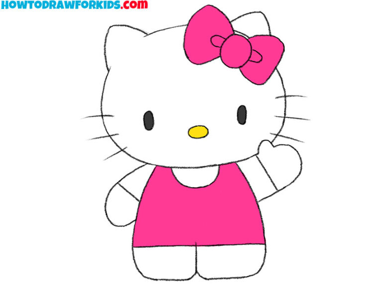 How to Draw Hello Kitty - Easy Drawing Tutorial For Kids
