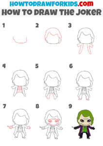 How to Draw The Joker - Easy Drawing Tutorial For Kids