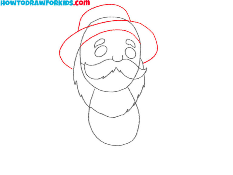 How to Draw a Farmer - Easy Drawing Tutorial For Kids