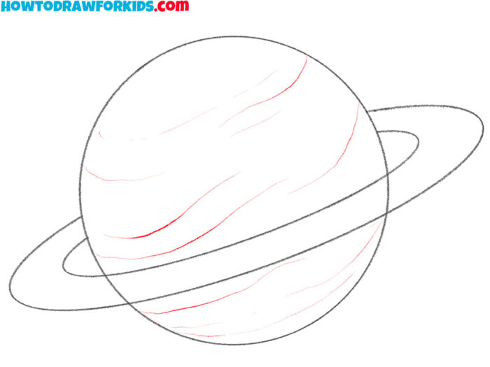 How to Draw Saturn - Easy Drawing Tutorial For Kids
