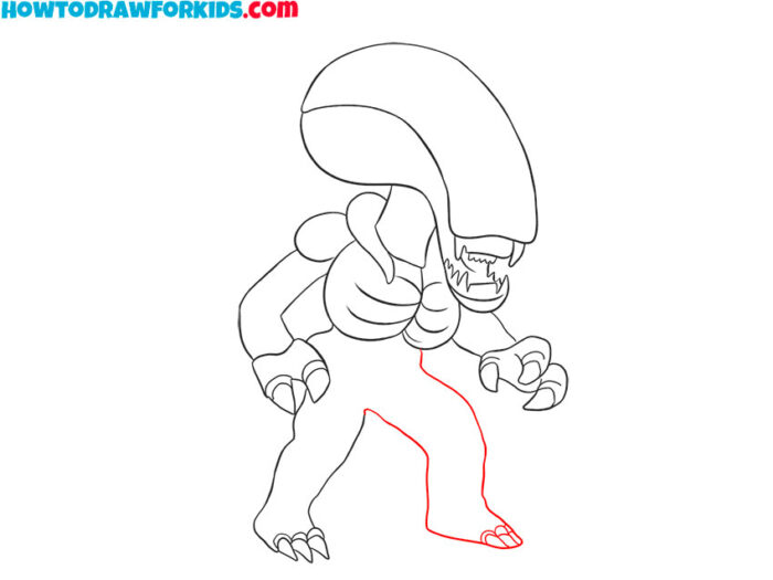 How to Draw a Xenomorph - Easy Drawing Tutorial For Kids