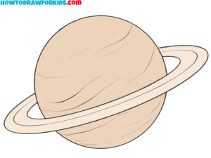 How to Draw Saturn - Easy Drawing Tutorial For Kids