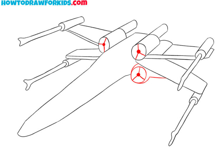 How to Draw X-Wing - Easy Drawing Tutorial For Kids