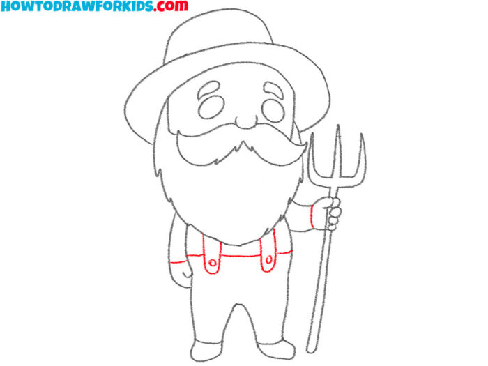 How to Draw a Farmer - Easy Drawing Tutorial For Kids