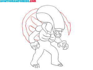 How to Draw a Xenomorph - Easy Drawing Tutorial For Kids