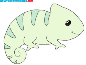 How to Draw a Chameleon - Easy Drawing Tutorial For Kids
