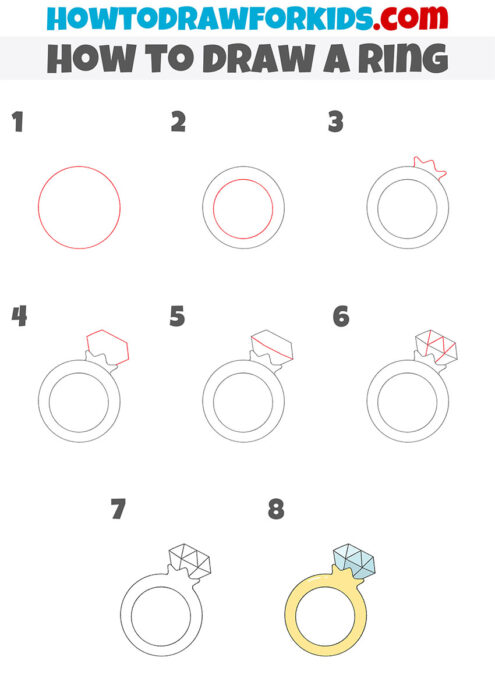 How to Draw a Ring - Easy Drawing Tutorial For Kids