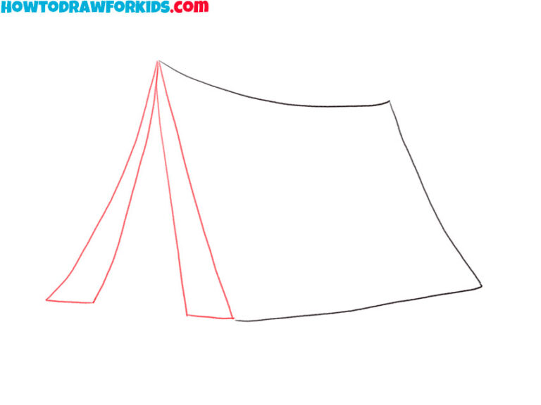 How to Draw a Tent - Easy Drawing Tutorial For Kids
