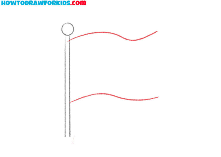 How to Draw a Flag - Easy Drawing Tutorial For Kids