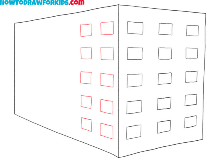 How to Draw a 3D Building - Easy Drawing Tutorial For Kids