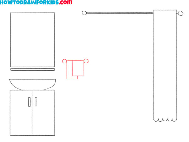 How to Draw a Bathroom - Easy Drawing Tutorial For Kids