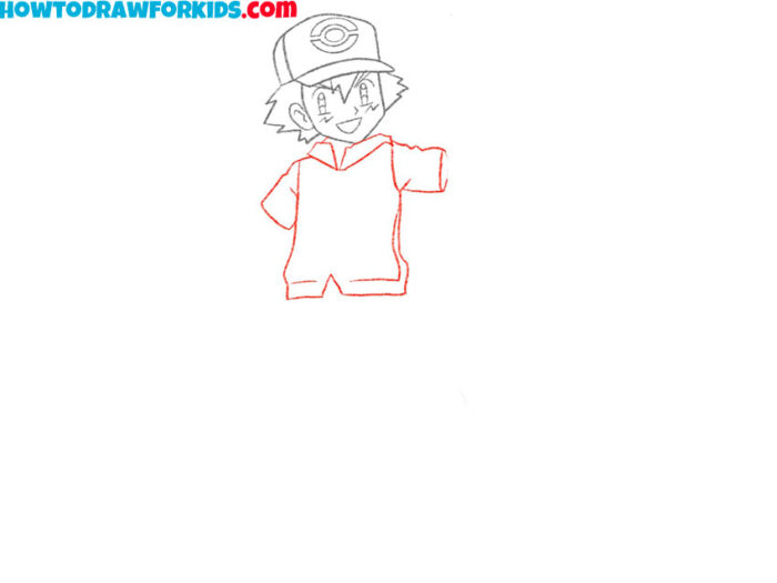 How to Draw Ash Ketchum - Easy Drawing Tutorial For Kids