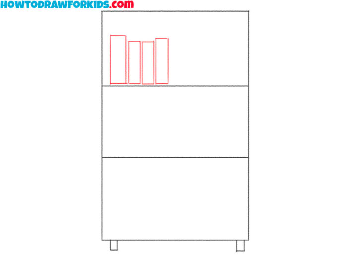 How to Draw Bookshelves - Easy Drawing Tutorial For Kids