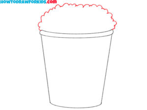 How to Draw Popcorn - Easy Drawing Tutorial For Kids