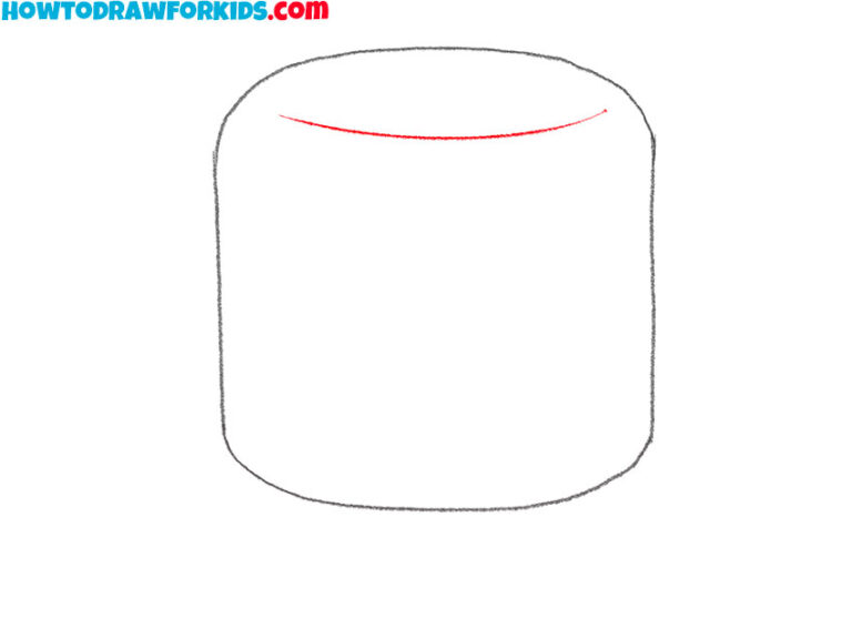 How to Draw a Marshmallow - Easy Drawing Tutorial For Kids