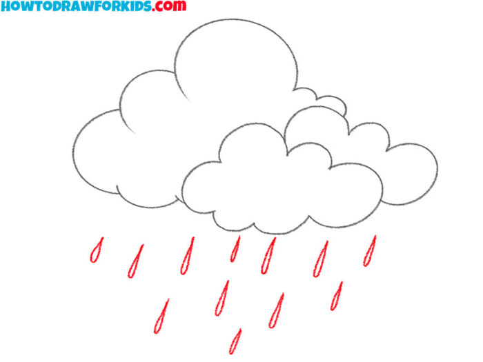 How to Draw Rain - Easy Drawing Tutorial For Kids