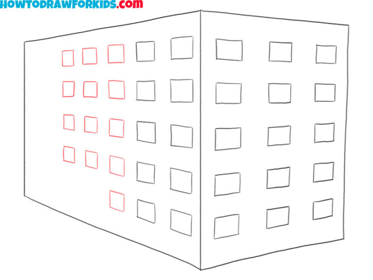 How to Draw a 3D Building - Easy Drawing Tutorial For Kids