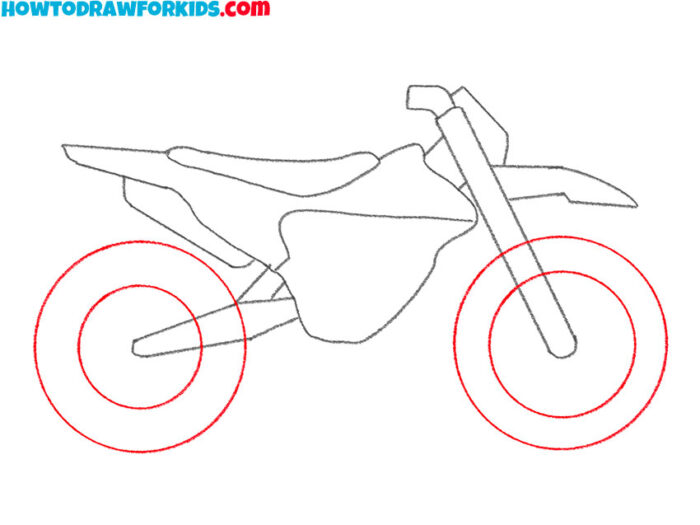 How to Draw a Dirt Bike - Easy Drawing Tutorial For Kids