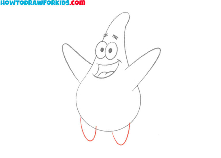 How to Draw Patrick Star - Easy Drawing Tutorial For Kids