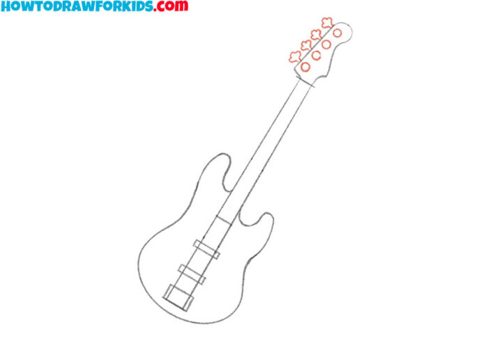 How to Draw a Bass Guitar - Easy Drawing Tutorial For Kids