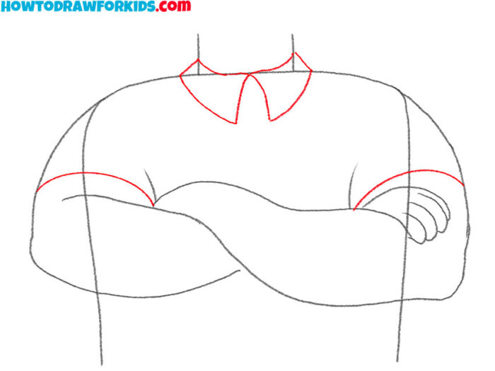 How to Draw Crossed Arms - Easy Drawing Tutorial For Kids
