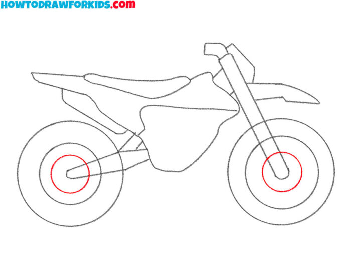How to Draw a Dirt Bike - Easy Drawing Tutorial For Kids