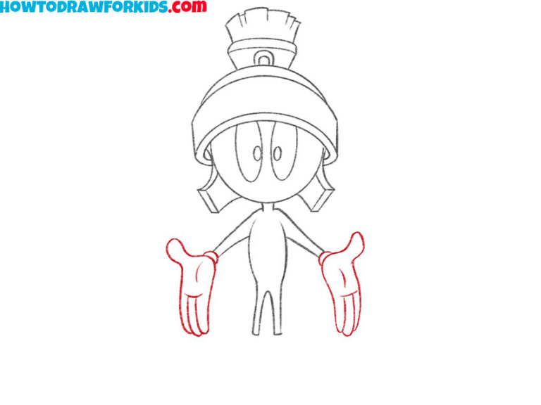 How to Draw Marvin the Martian - Easy Drawing Tutorial For Kids