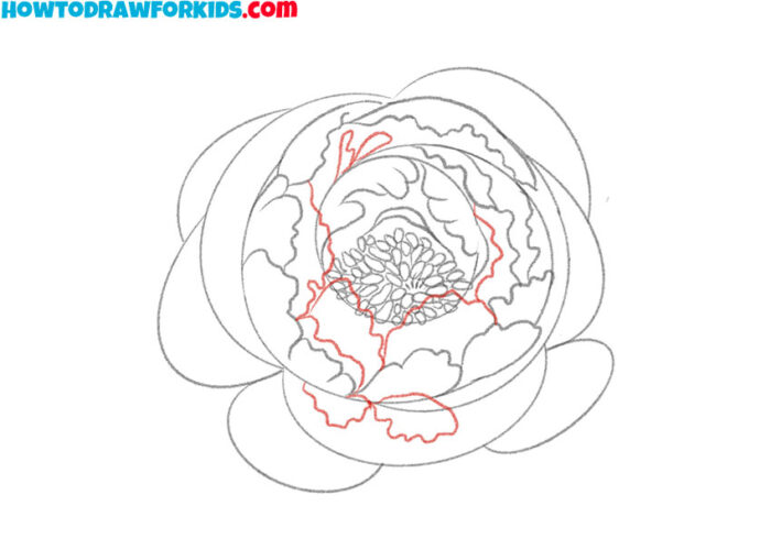 How to Draw a Peony - Easy Drawing Tutorial For Kids