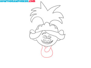 How to Draw Poppy from Trolls - Easy Drawing Tutorial For Kids