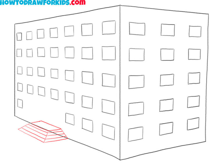 How to Draw a 3D Building - Easy Drawing Tutorial For Kids