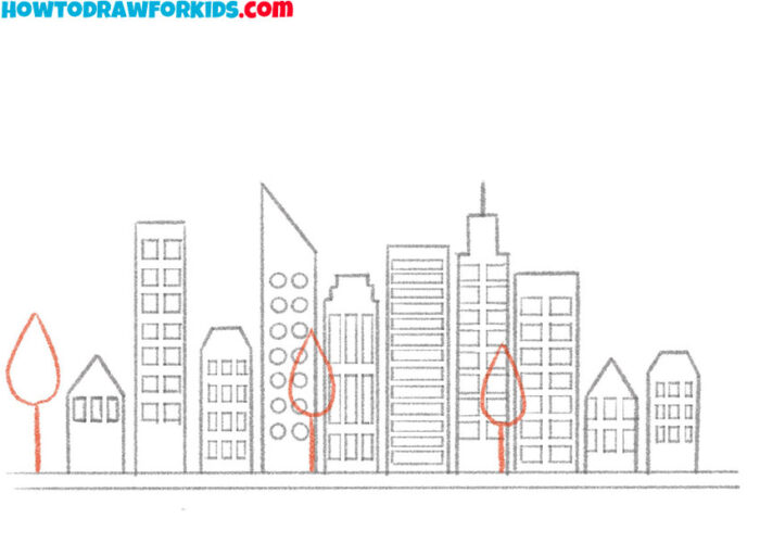 How to Draw a City Step by Step - Easy Drawing Tutorial For Kids