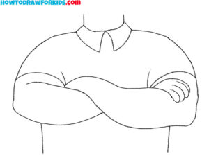 How to Draw Crossed Arms - Easy Drawing Tutorial For Kids