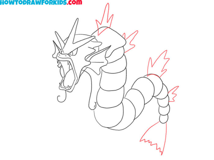 How to Draw Gyarados - Easy Drawing Tutorial For Kids