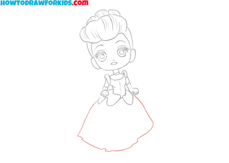How to Draw Cinderella - Easy Drawing Tutorial For Kids