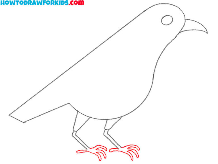 How to Draw a Raven - Easy Drawing Tutorial For Kids