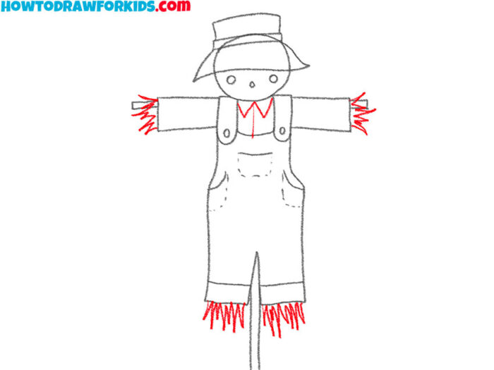 How to Draw a Scarecrow - Easy Drawing Tutorial For Kids