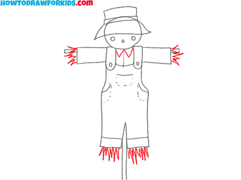 How to Draw a Scarecrow - Easy Drawing Tutorial For Kids