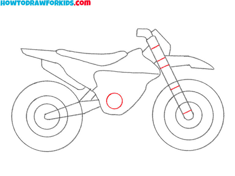 How to Draw a Dirt Bike - Easy Drawing Tutorial For Kids