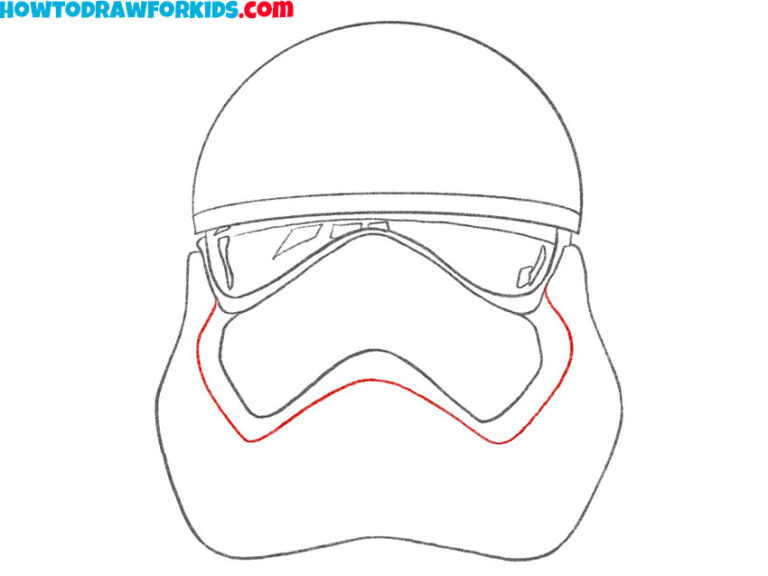How to Draw a Stormtrooper Helmet - Drawing Tutorial For Kids