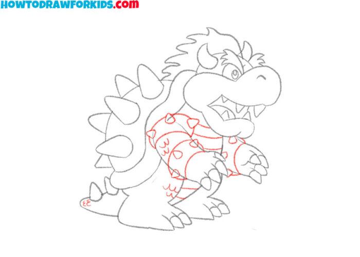 How to Draw Bowser - Easy Drawing Tutorial For Kids