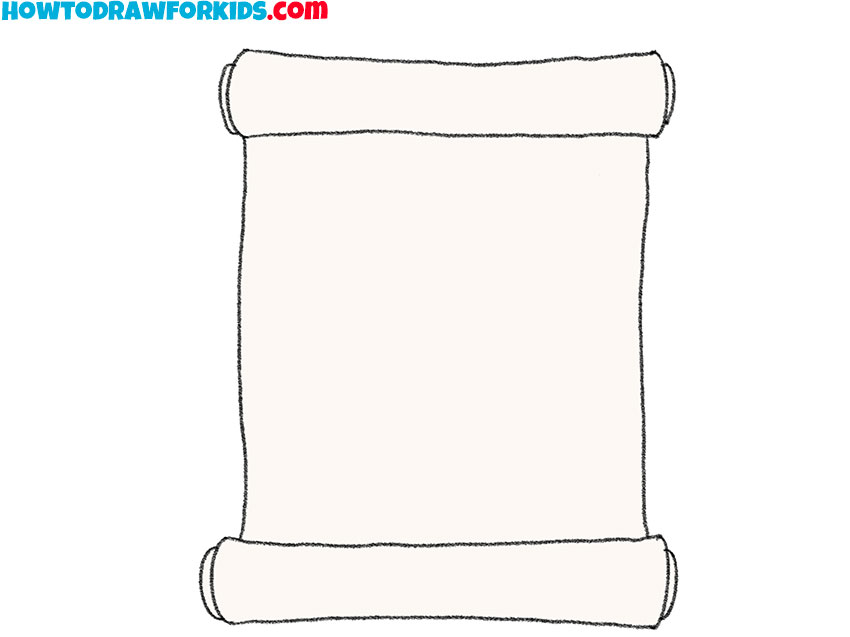 How To Draw A Scroll Easy Drawing Tutorial For Kids