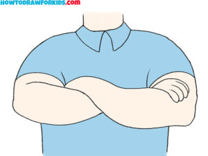 How to Draw Crossed Arms - Easy Drawing Tutorial For Kids