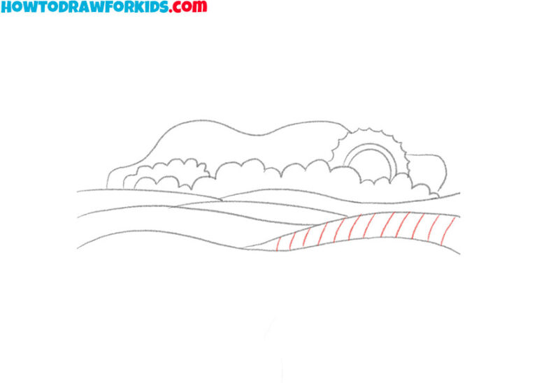 How to Draw Farmland - Easy Drawing Tutorial For Kids