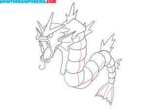 How to Draw Gyarados - Easy Drawing Tutorial For Kids