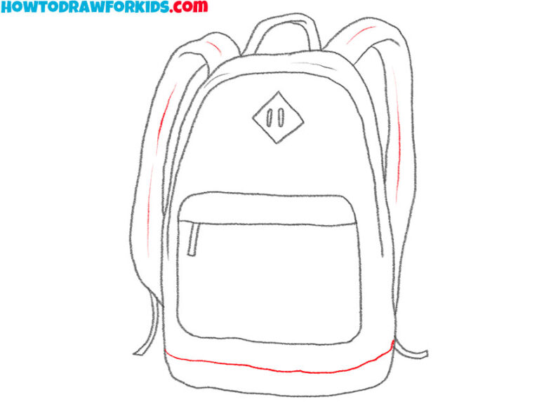 How to Draw a Backpack - Easy Drawing Tutorial For Kids
