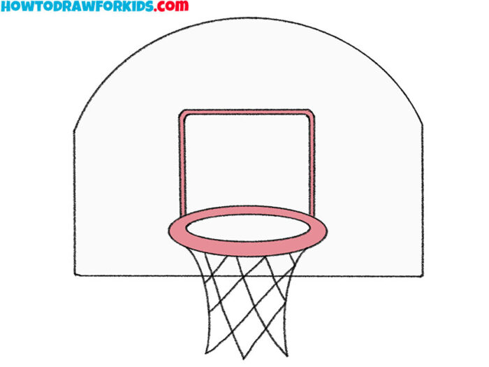 How to Draw a Basketball Hoop - Easy Drawing Tutorial For Kids