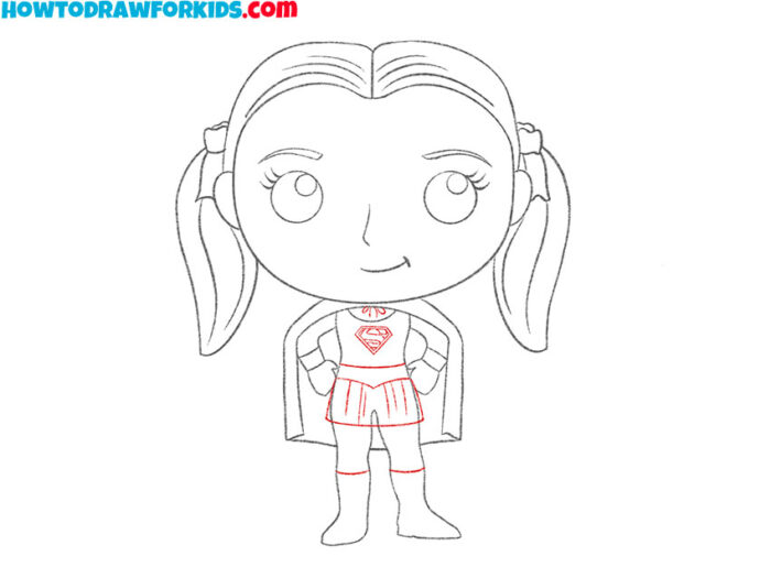 How to Draw Supergirl - Easy Drawing Tutorial For Kids
